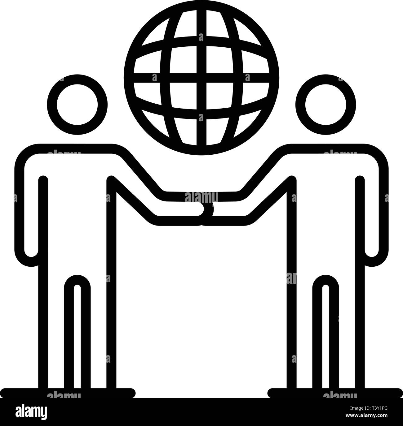 Global partner charity icon, outline style Stock Vector Image & Art - Alamy