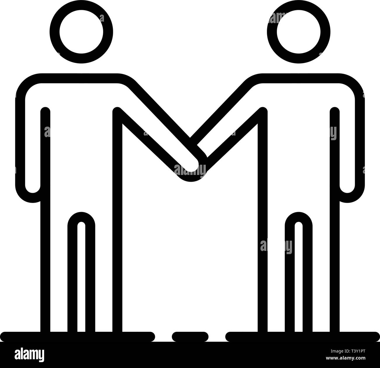 People helping icon, outline style Stock Vector Image & Art - Alamy