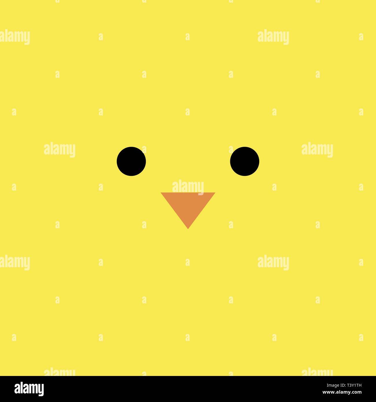 Baby hen background eyes and beak. seamless yellow chick pattern Stock ...