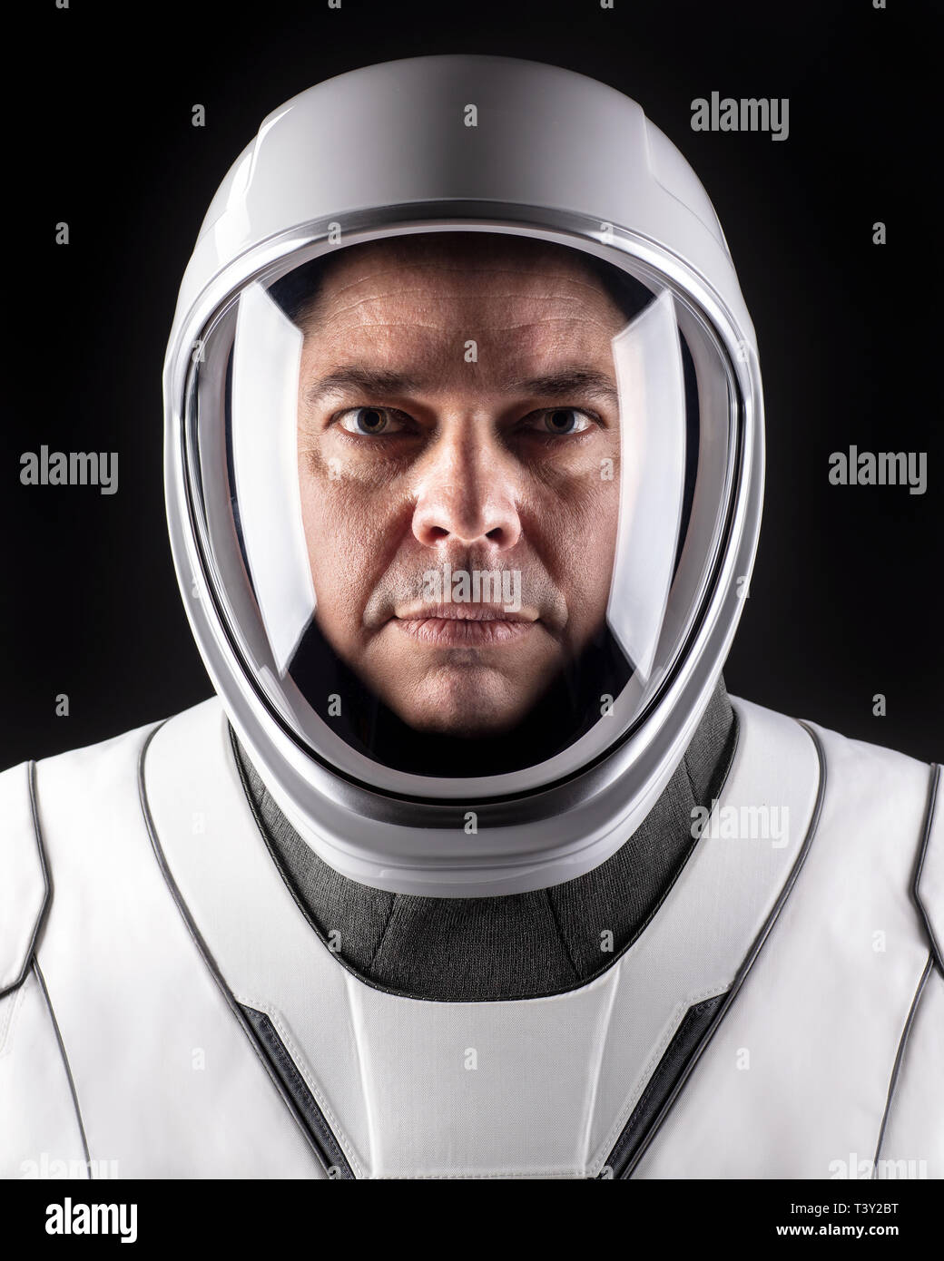 Spacex Astronaut Bob Behnken Poses In The New Spacex Crew Flight Test