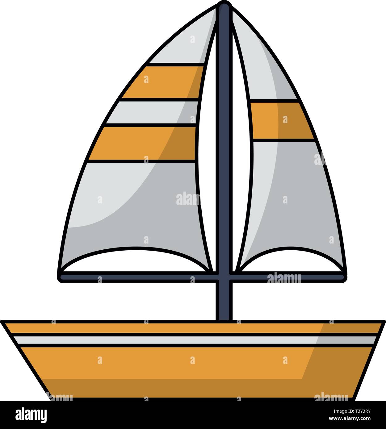 Sailboat ship symbol cartoon Stock Vector Image & Art - Alamy