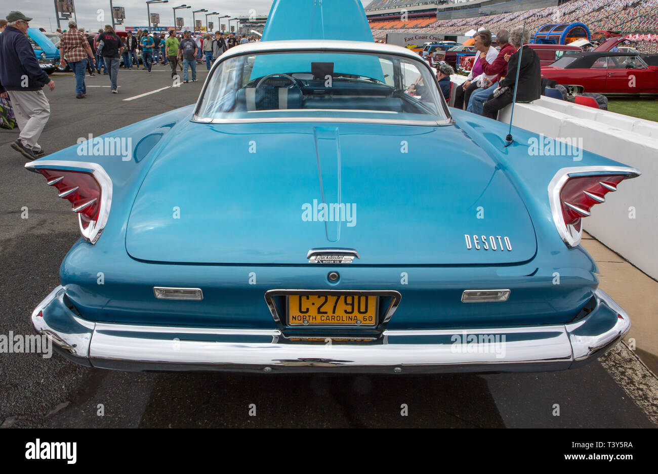 CONCORD, NC (USA) - April 6, 2019: A 1960 DeSoto automobile on display ...