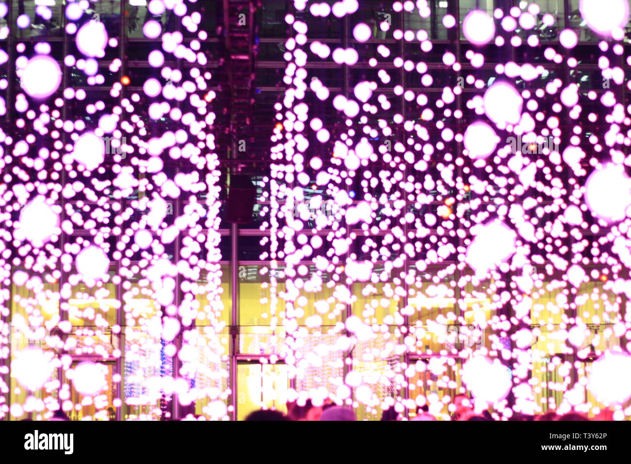 Round lights at a light show Stock Photo - Alamy