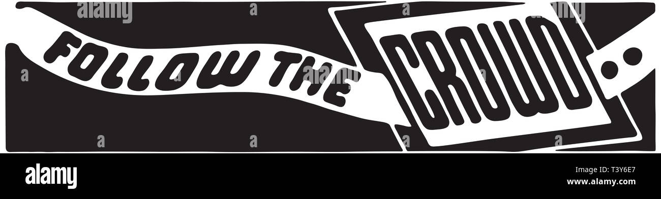 Follow The Crowd Stock Photo - Alamy