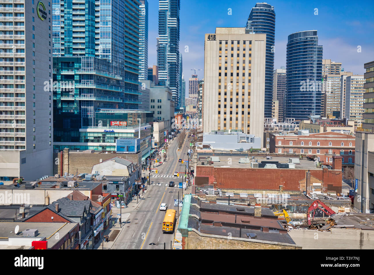 Toronto, Ontario, Canada-20 June, 2018: Toronto financial district ...
