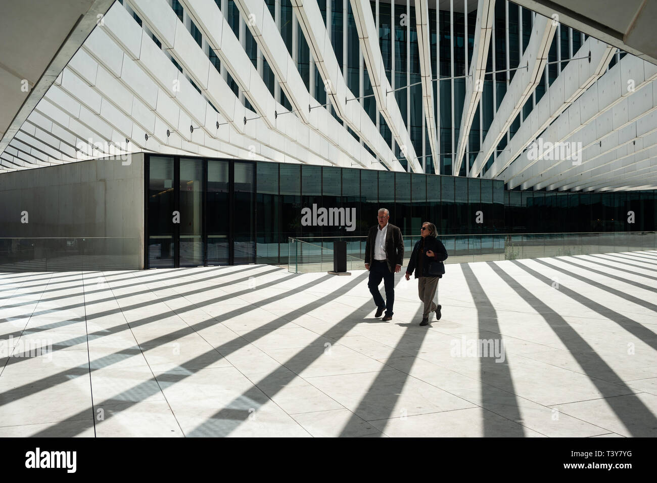 11.06.2018, Lisbon, Portugal, Europe - Courtyard of the EDP ...