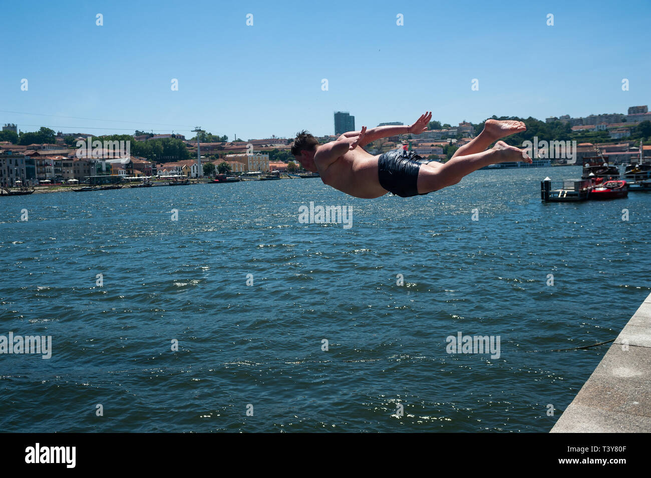 Boy Diving Into River High Resolution Stock Photography and Images - Alamy