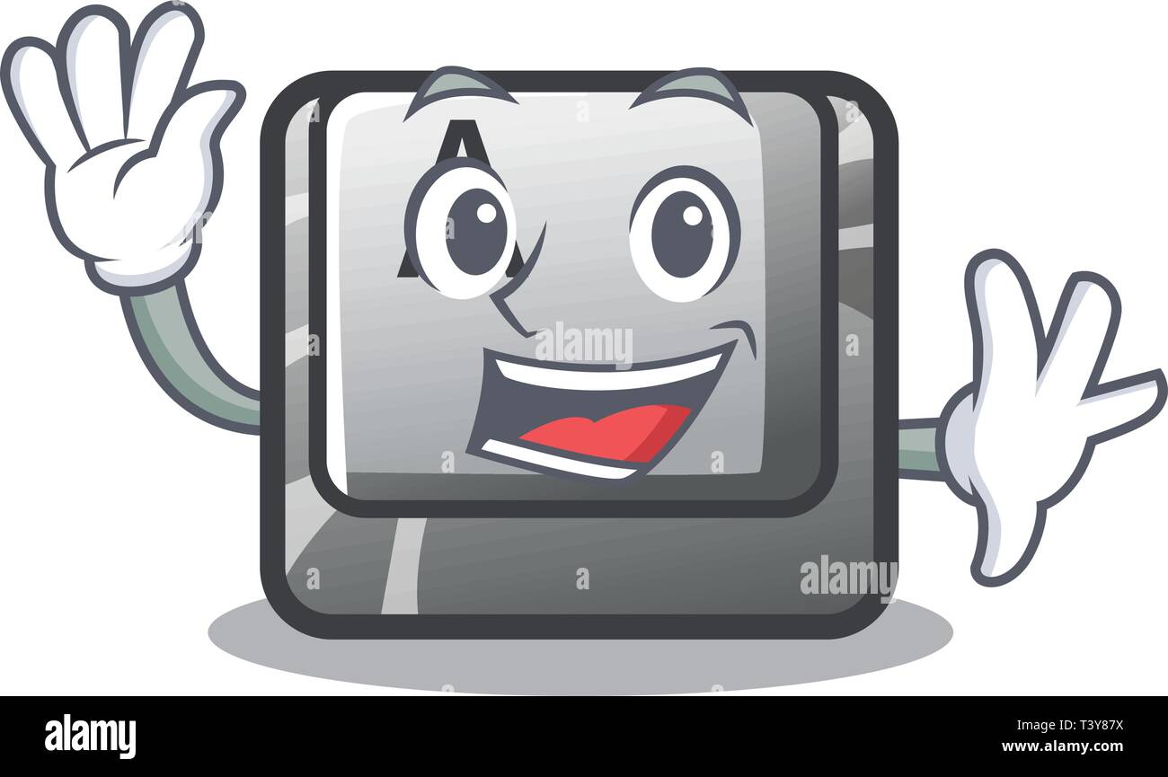 Waving button A in the cartoon shape Stock Vector Image & Art - Alamy