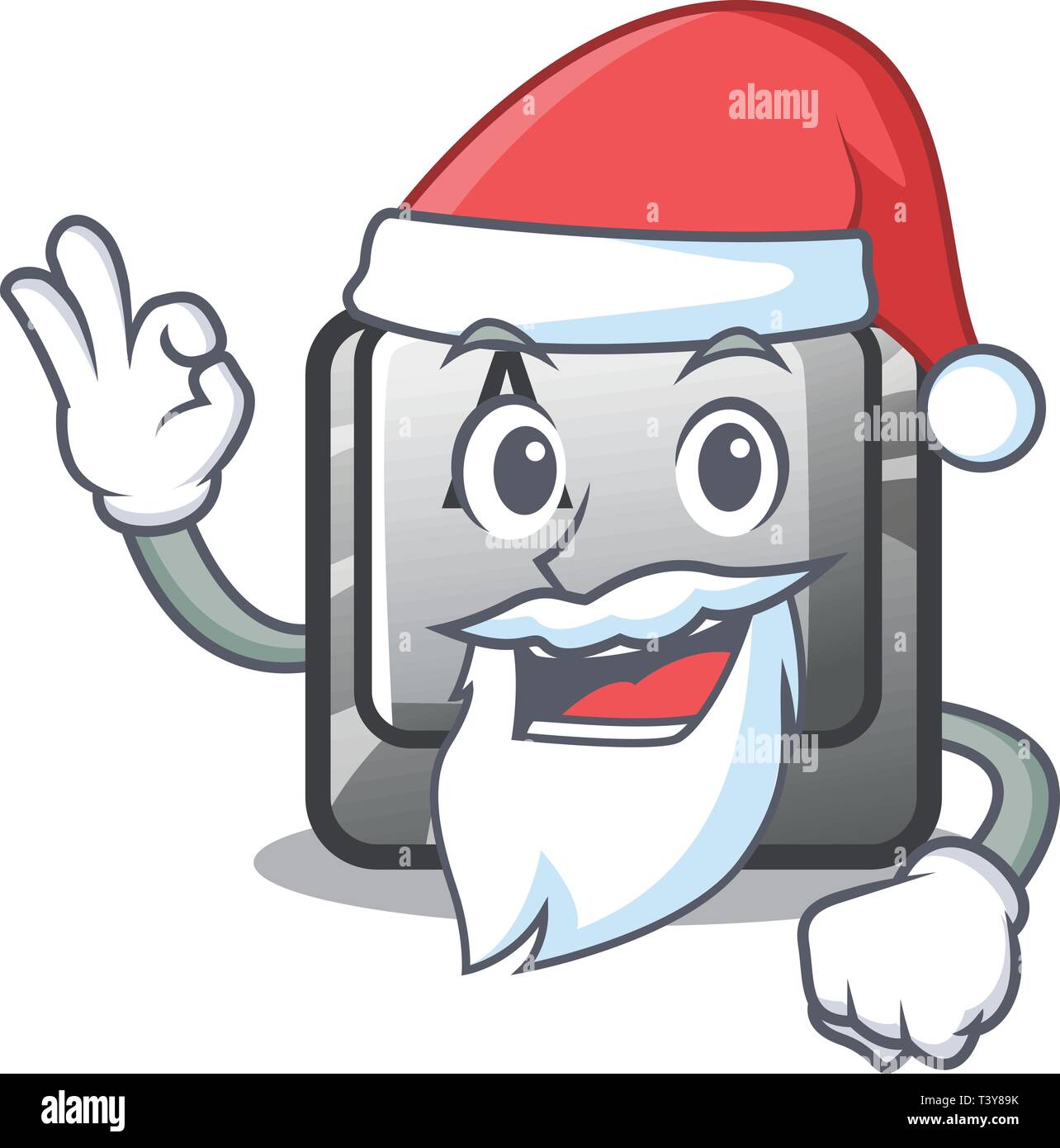 Santa A button attached a cartoon keyboard Stock Vector Image & Art - Alamy