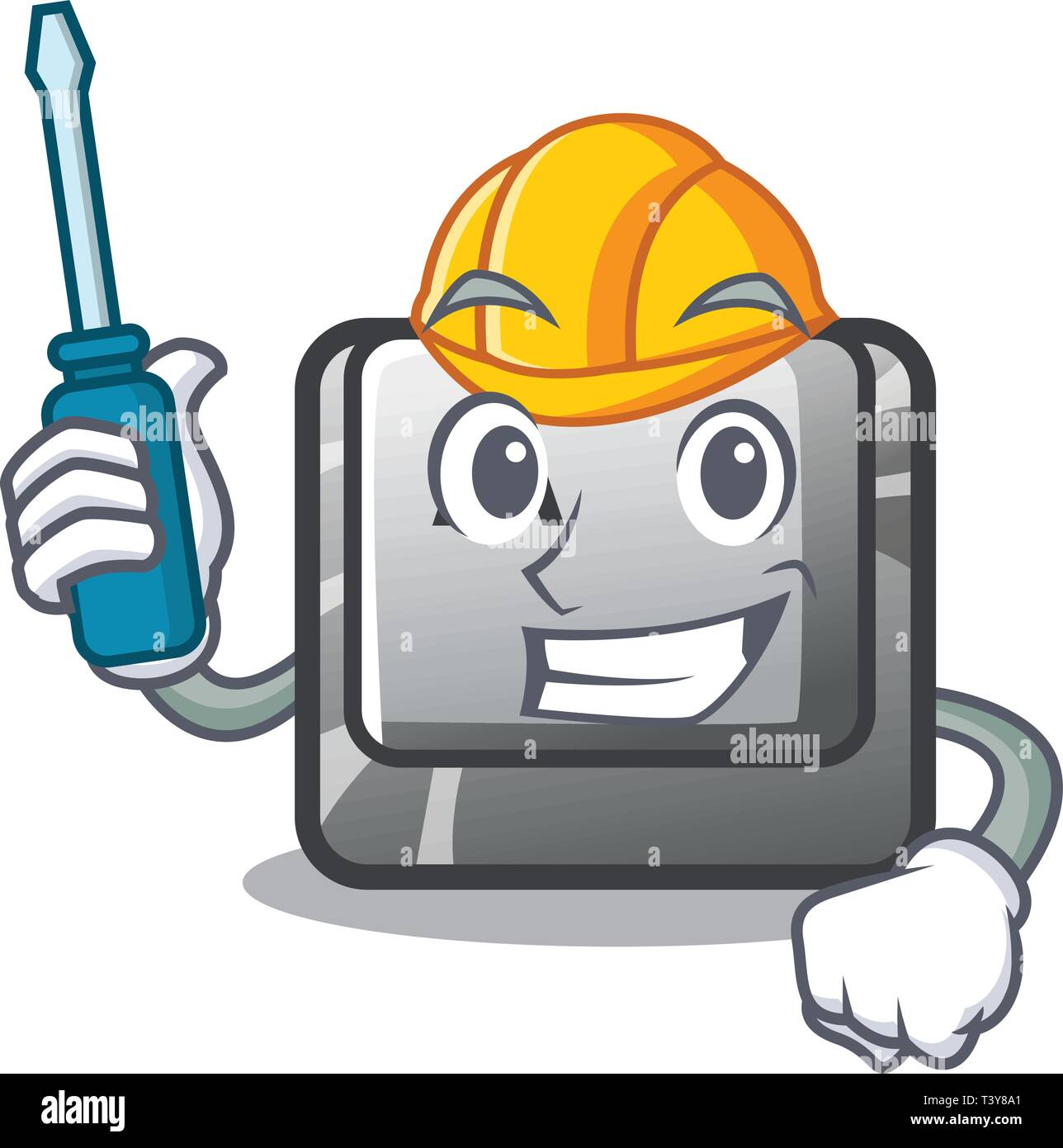 Automotive A button attached a cartoon keyboard Stock Vector Image ...