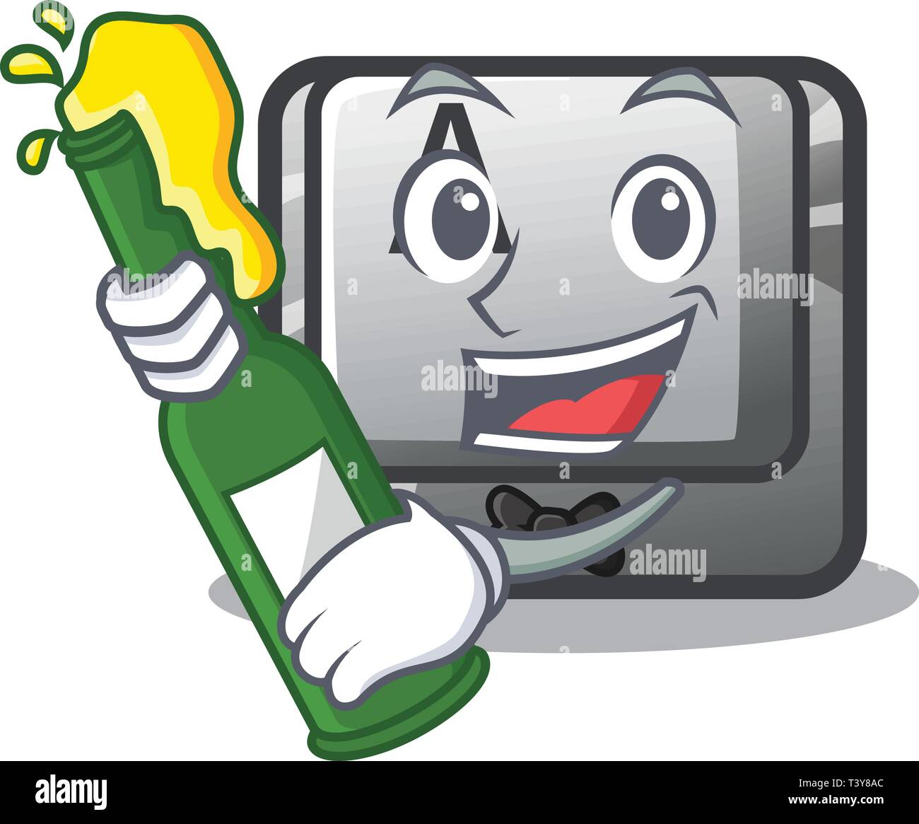 With beer A button attached a cartoon keyboard Stock Vector Image & Art ...