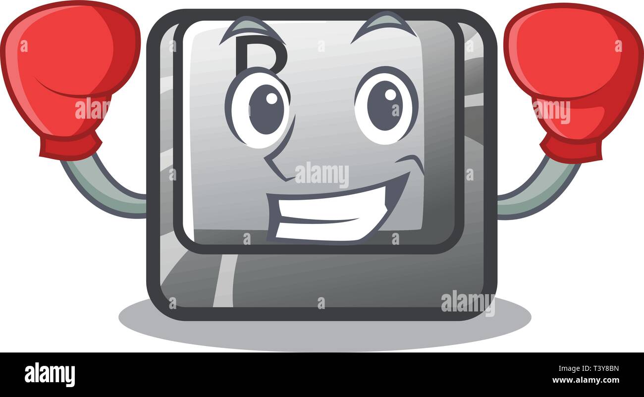Boxing button B installed on cartoon computer Stock Vector Image & Art ...