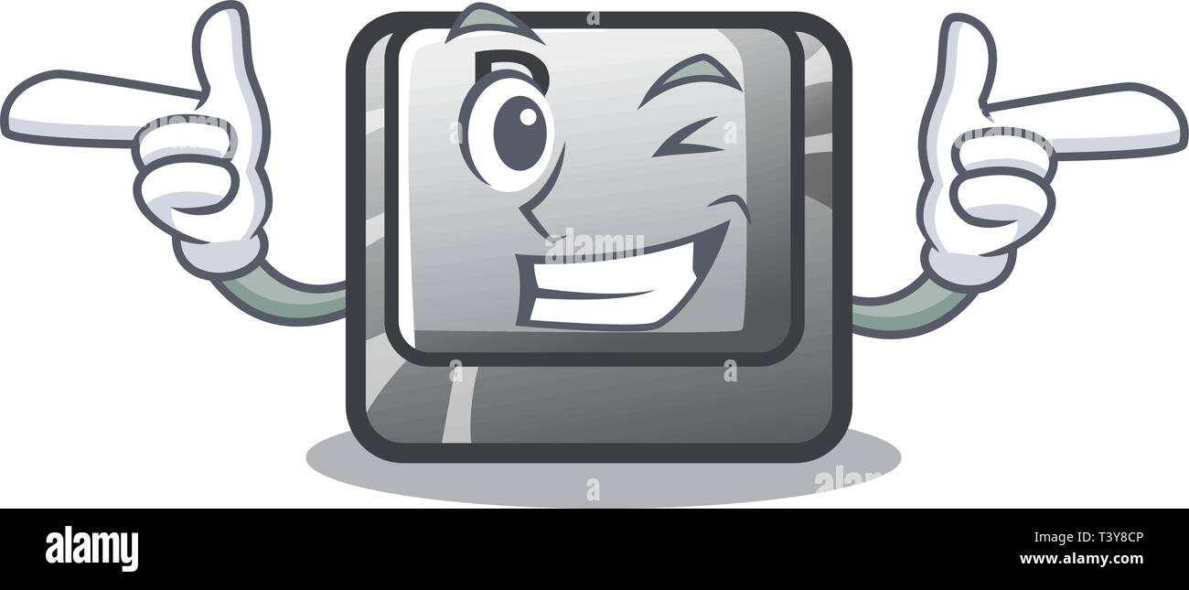 Wink button B isolated with the cartoon Stock Vector Image & Art - Alamy