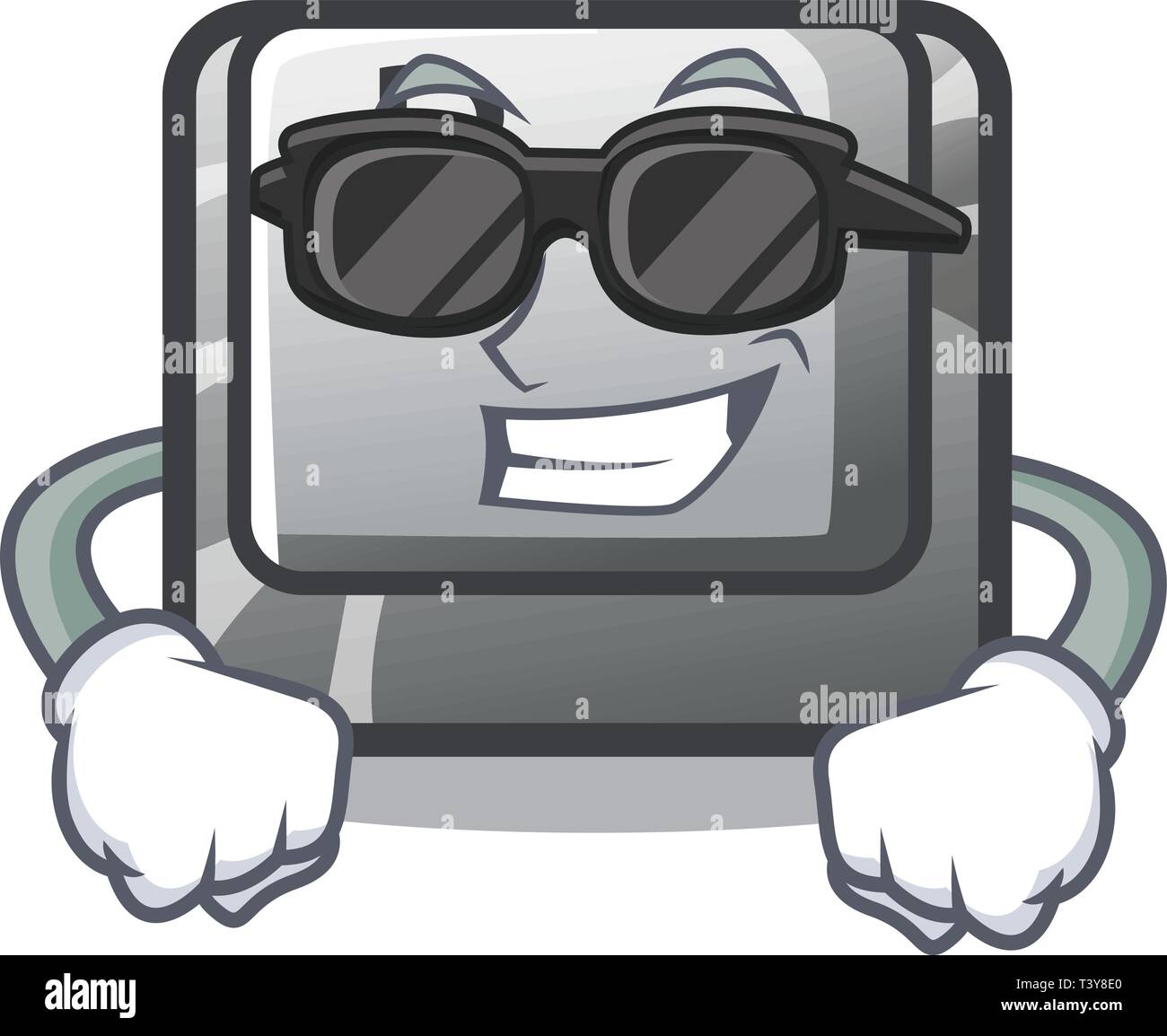 Super cool button B isolated with the cartoon Stock Vector Image & Art ...