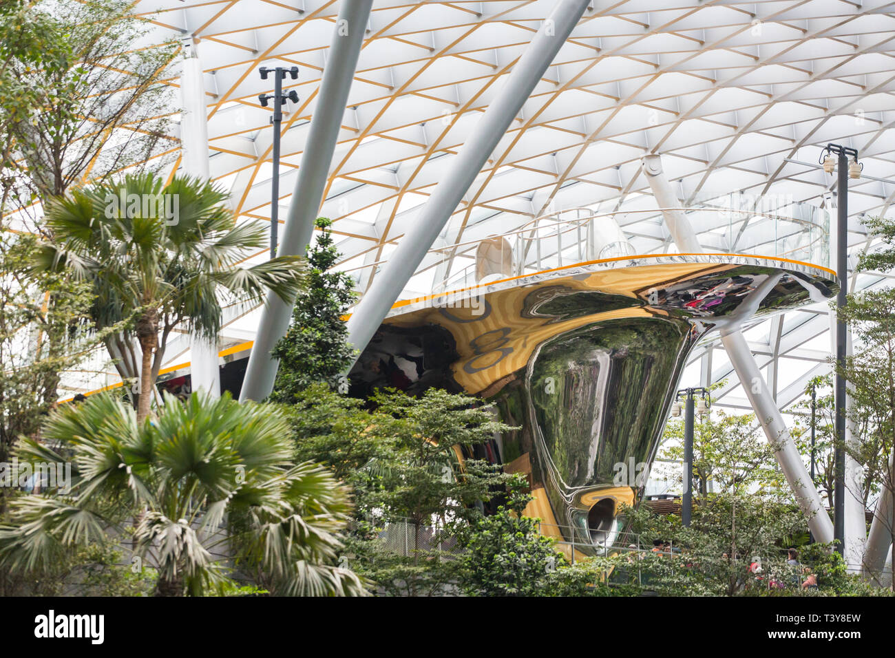 Discovery Slide that looks like an art installation at Jewel Changi ...