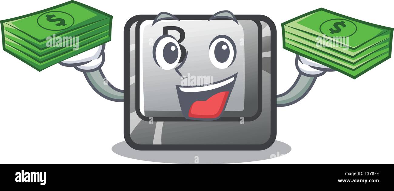 With money bag button B on a mascot keyboard Stock Vector Image & Art ...