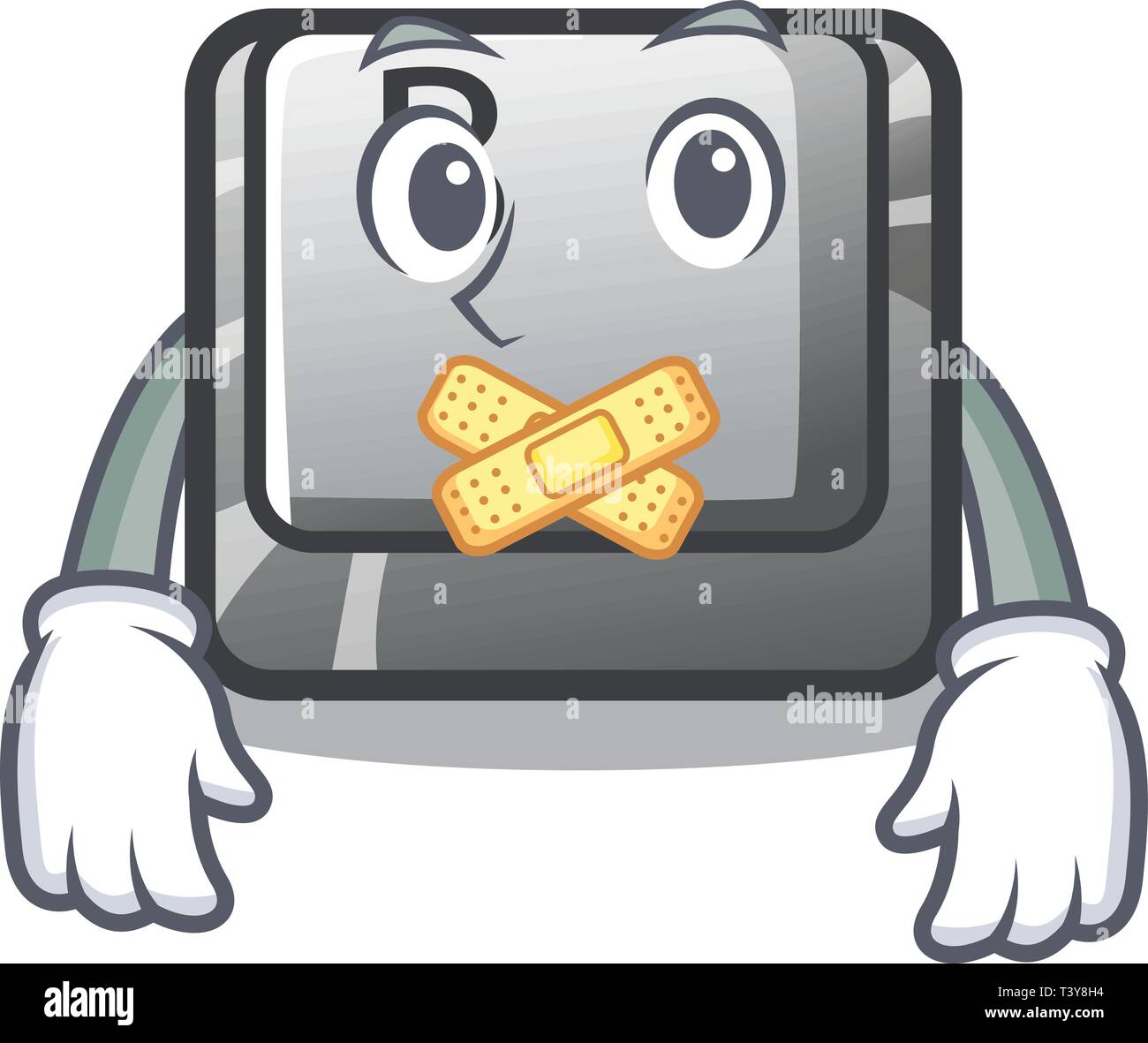 Silent button in character hi-res stock photography and images - Alamy