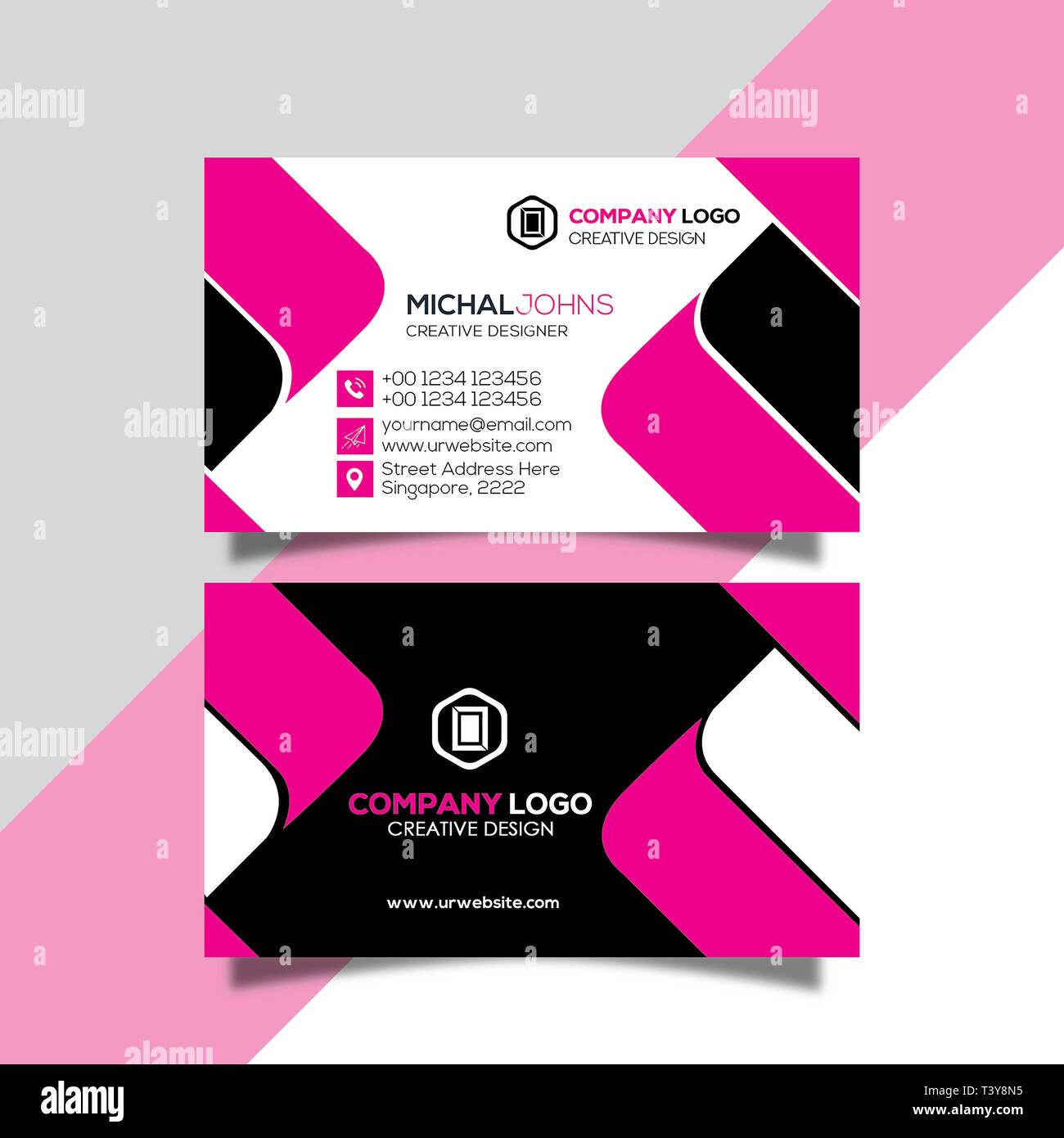 Clean Modern Business Card Design Stock Photo - Alamy