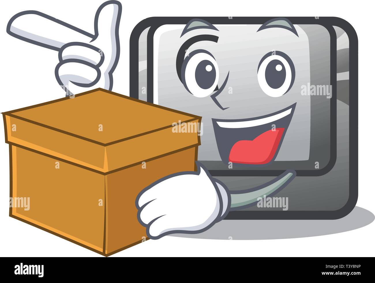 With box button C in the mascot shape Stock Vector Image & Art - Alamy
