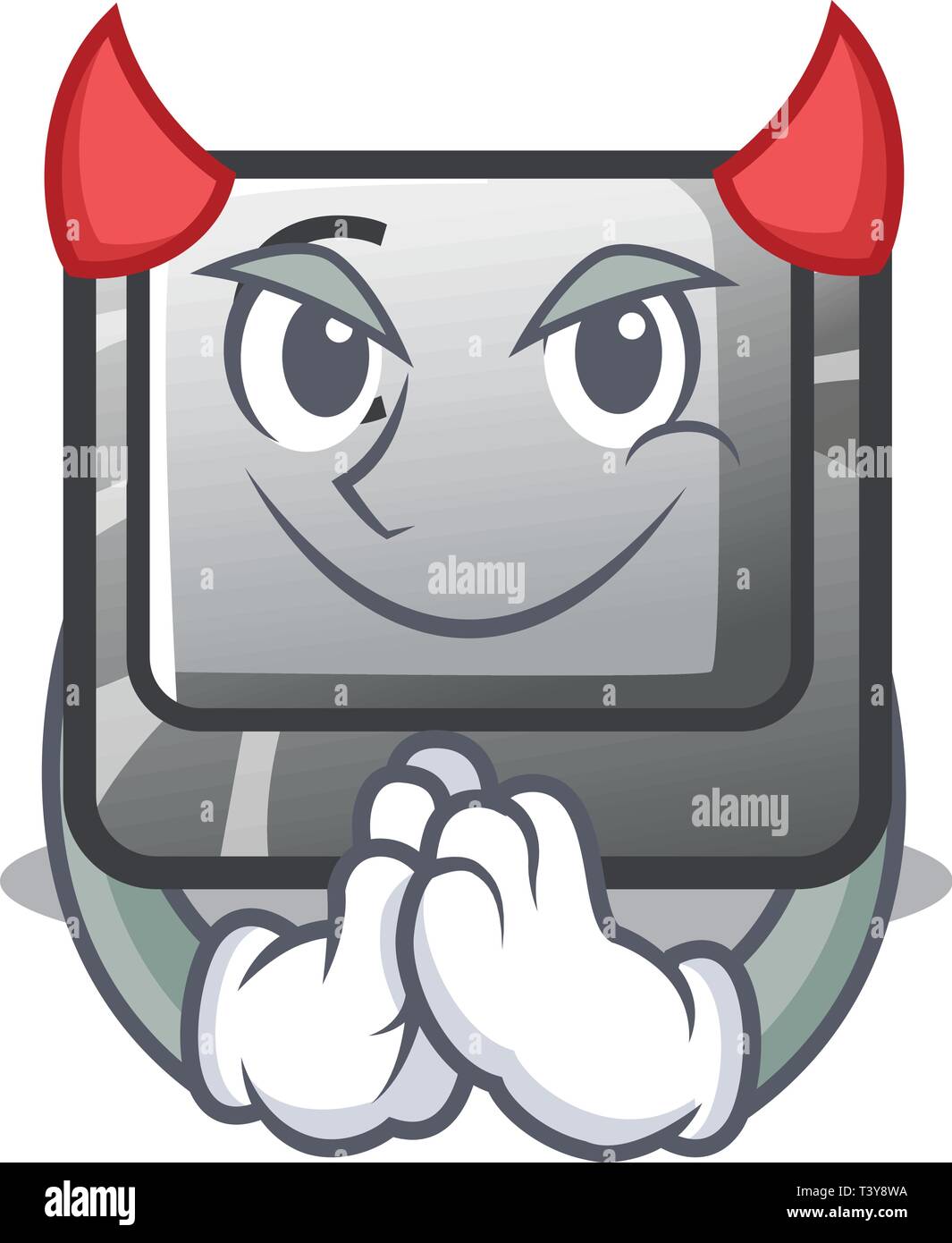 Devil button C isolated in the cartoon Stock Vector Image & Art - Alamy