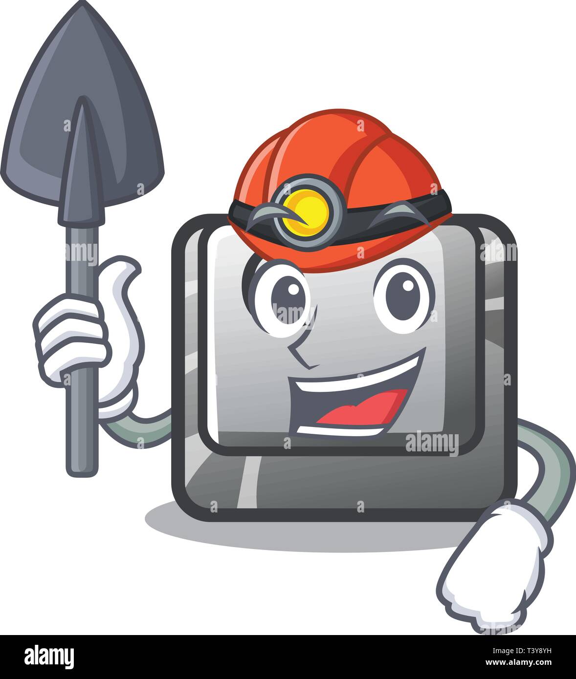 Miner button C isolated in the cartoon Stock Vector Image & Art - Alamy