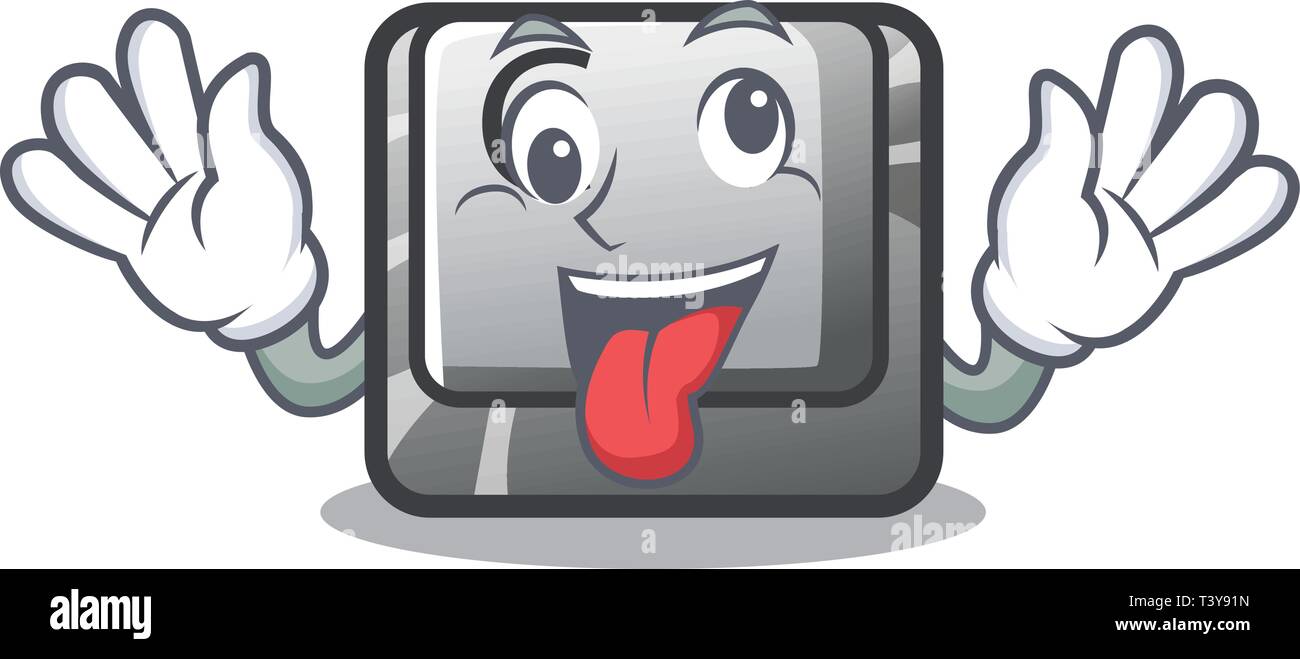 Crazy button C installed on cartoon computer Stock Vector Image & Art ...