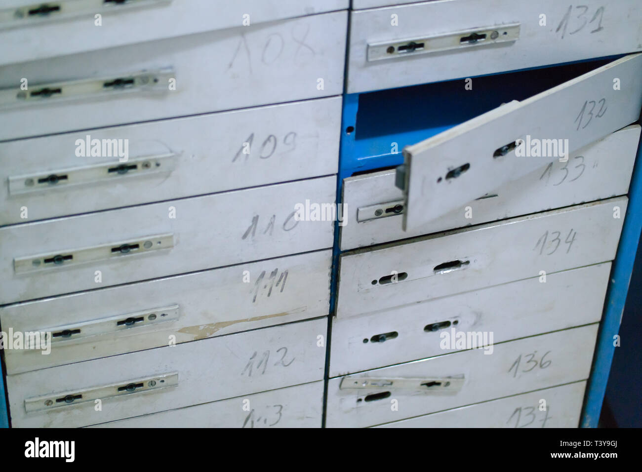 Safety Deposit Box, storage, safe box, cells Stock Photo - Alamy