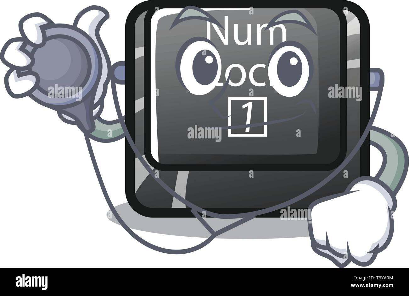 Doctor num lock isolated with the character Stock Vector Image & Art ...