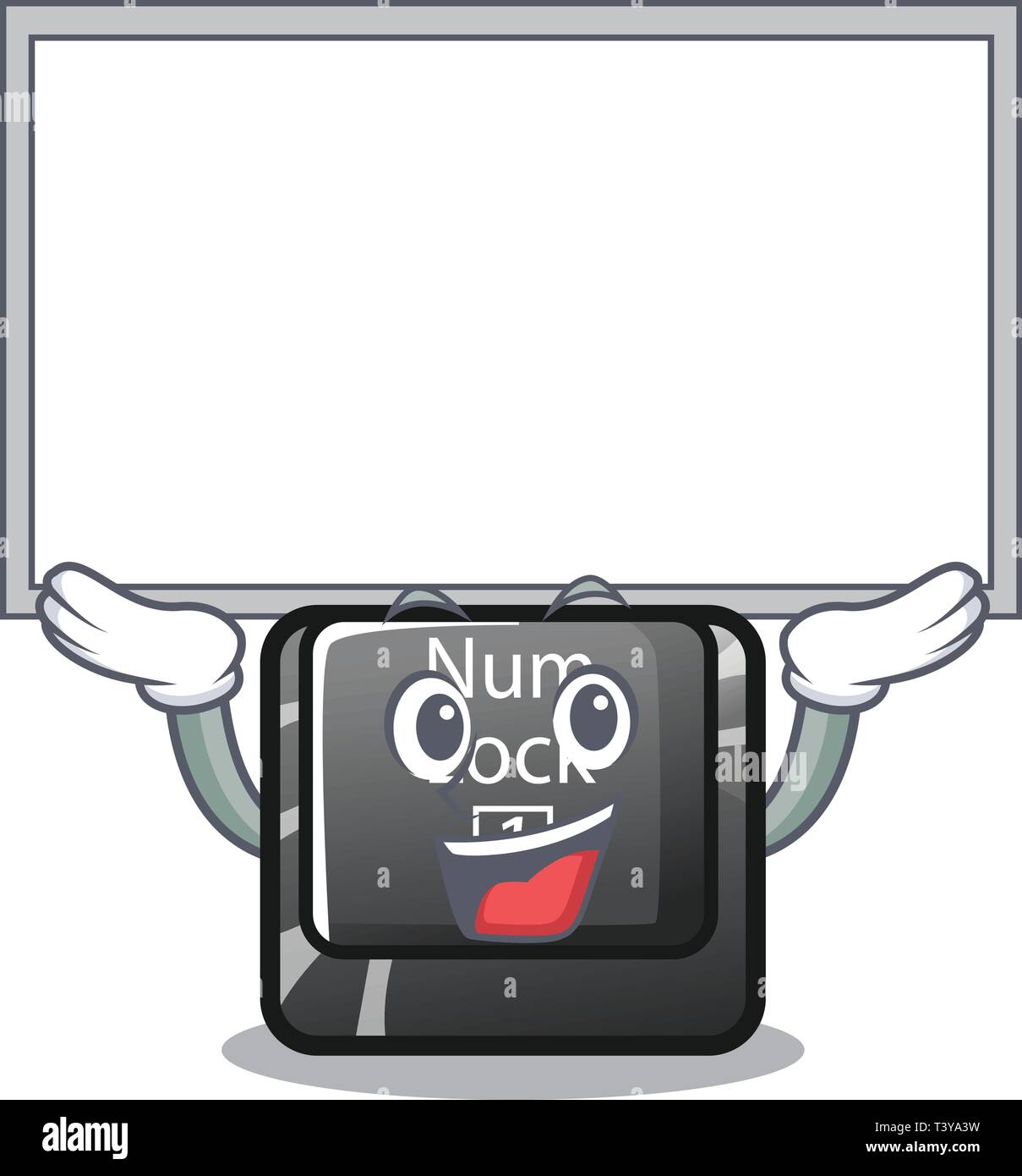 Up board num lock isolated with the character Stock Vector Image & Art ...