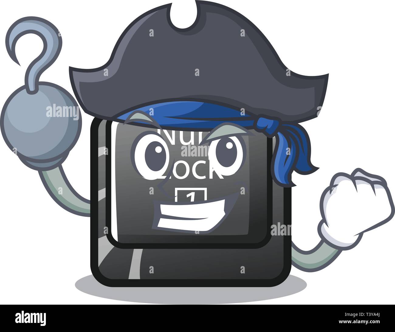 Pirate num lock isolated with the character Stock Vector Image & Art ...