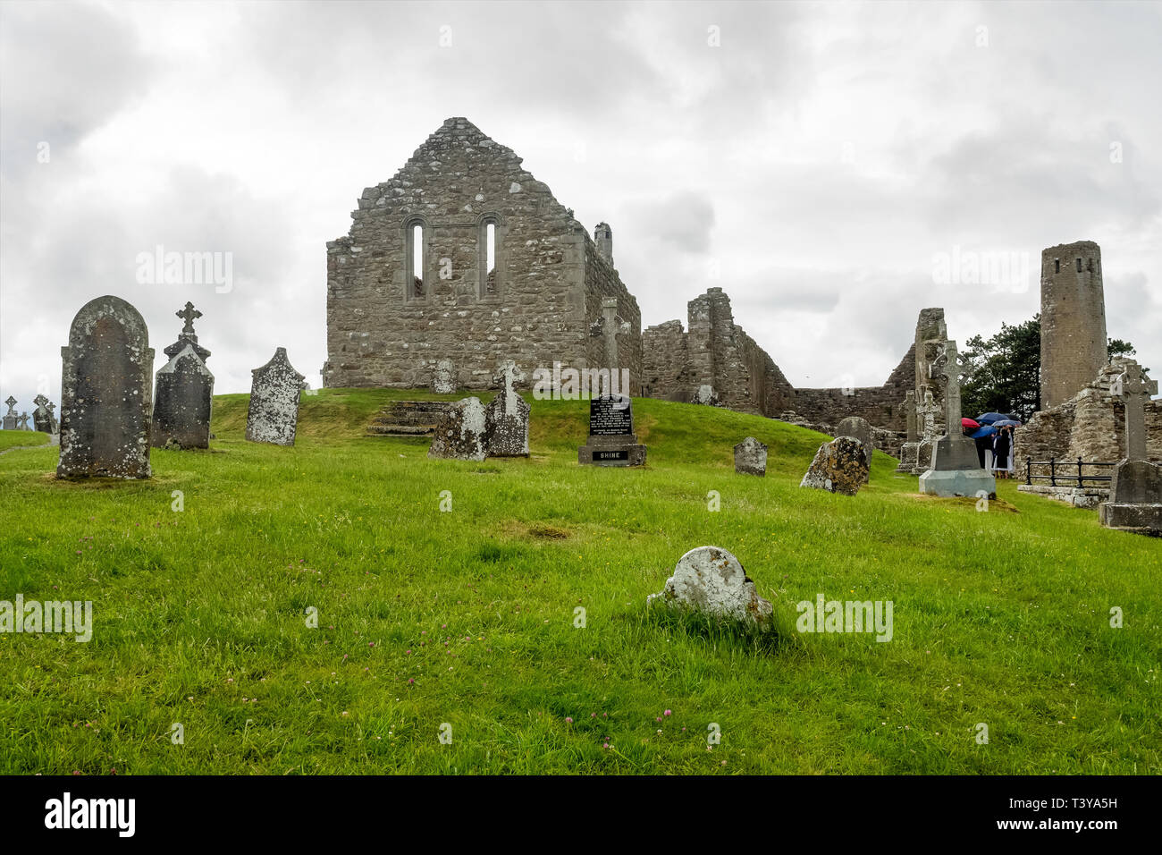 Ruins of medieval stone Christian church called Temple Melaghlin in ...