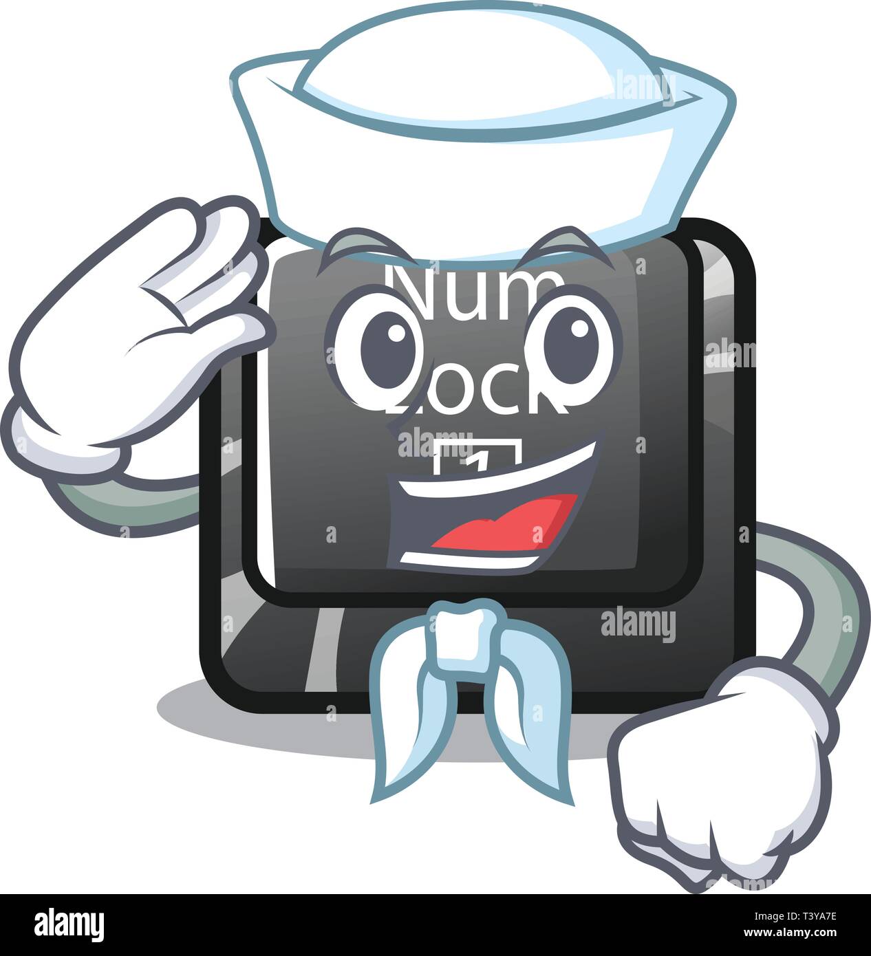 Sailor num lock isolated with the character Stock Vector Image & Art ...