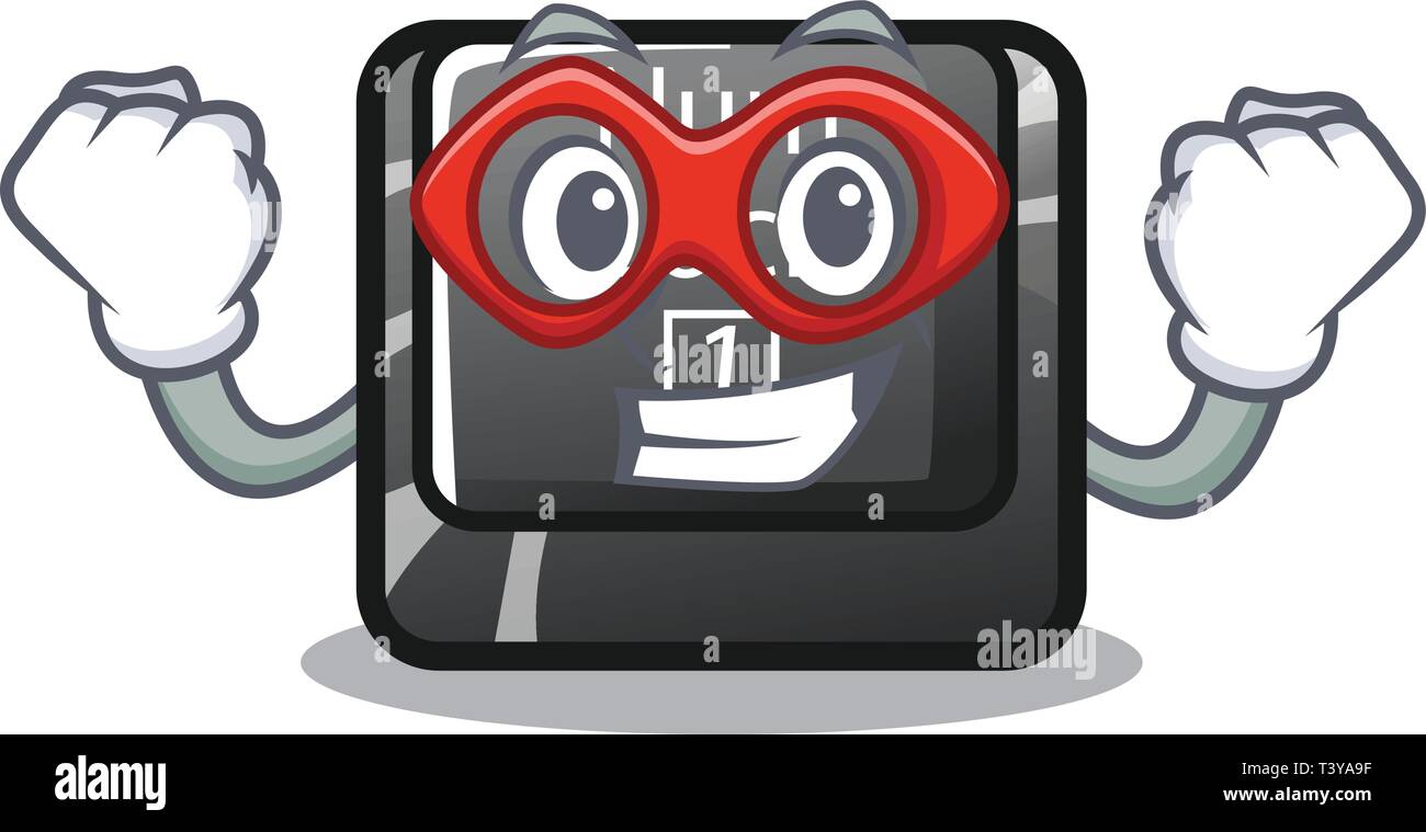 Super hero num lock in the cartoon shape Stock Vector Image & Art - Alamy