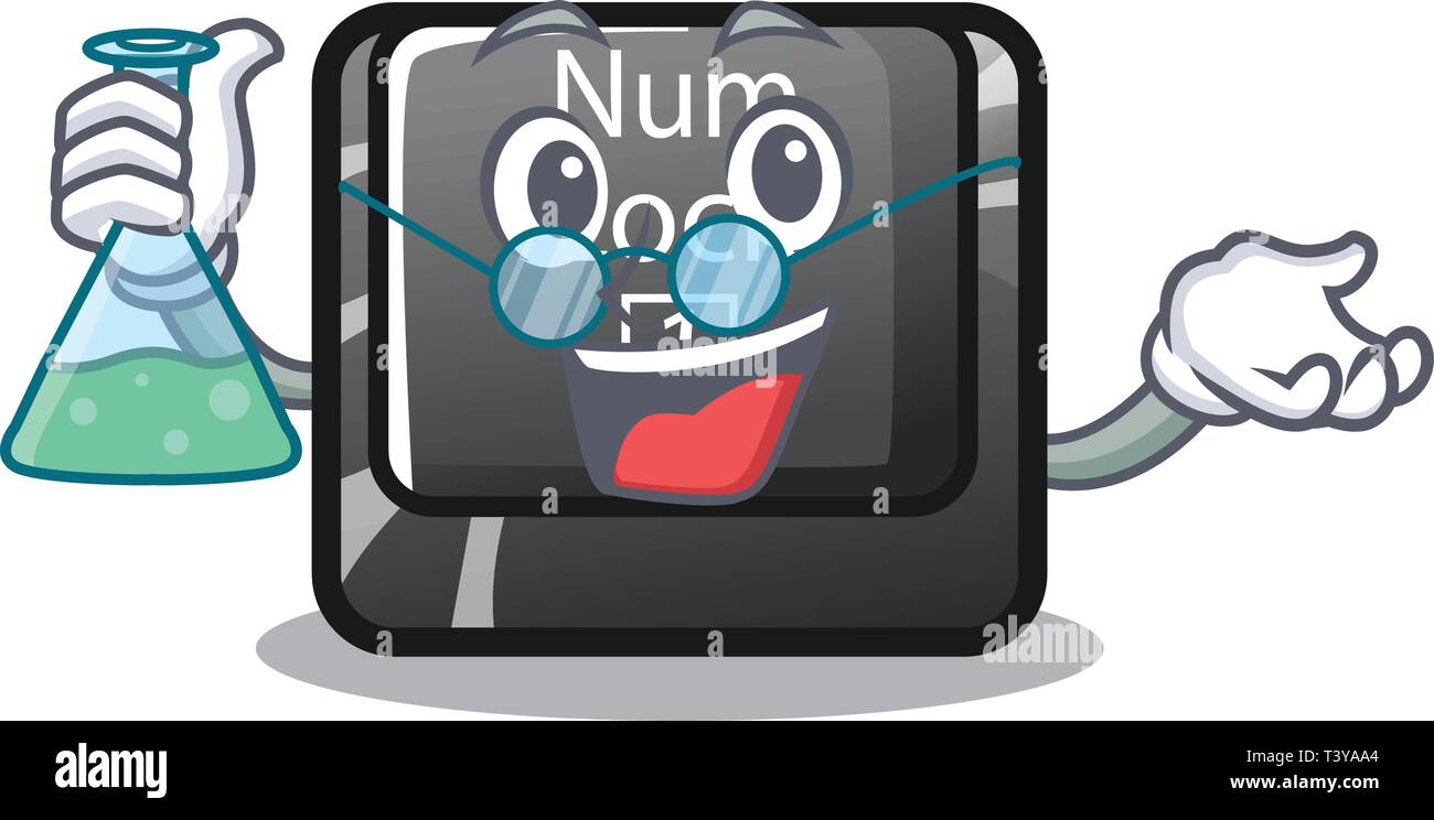 Professor num lock in the cartoon shape Stock Vector Image & Art - Alamy