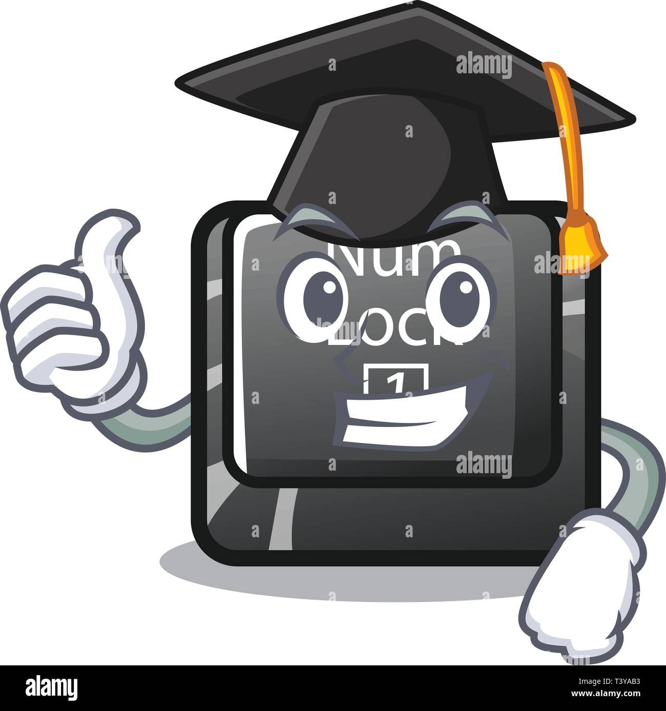 Graduation num lock in the cartoon shape Stock Vector Image & Art - Alamy