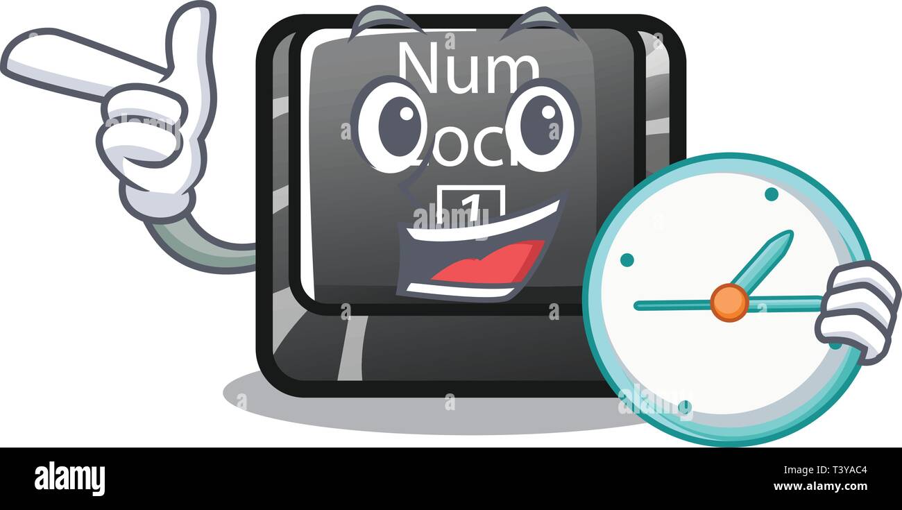 With clock num lock in the cartoon shape Stock Vector Image & Art - Alamy