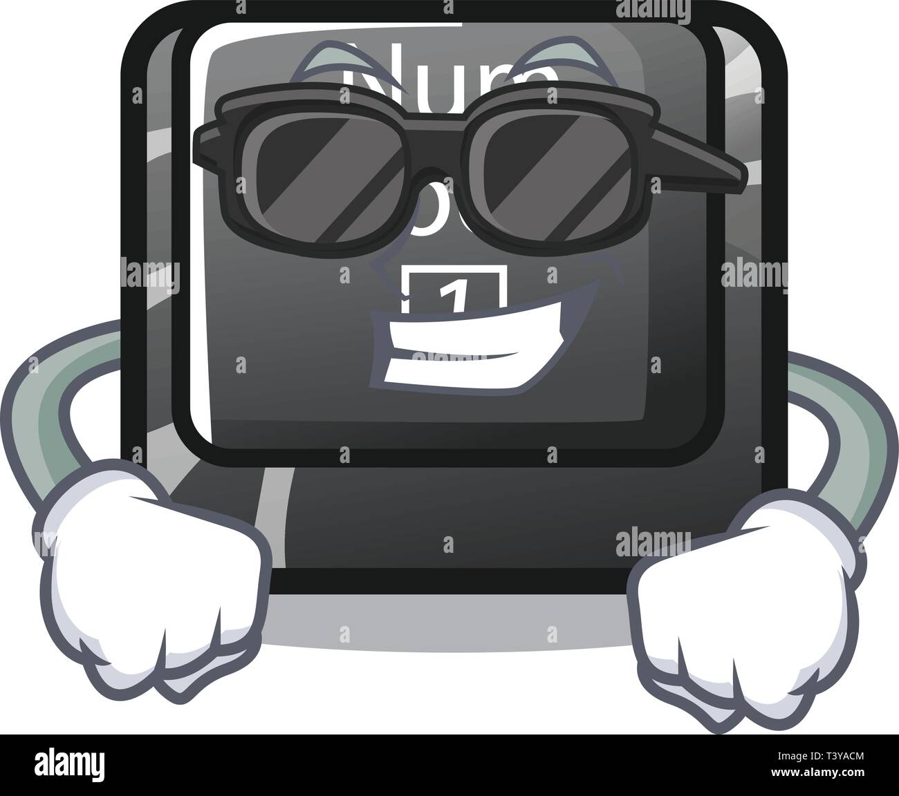 Super cool num lock in the cartoon shape Stock Vector Image & Art - Alamy