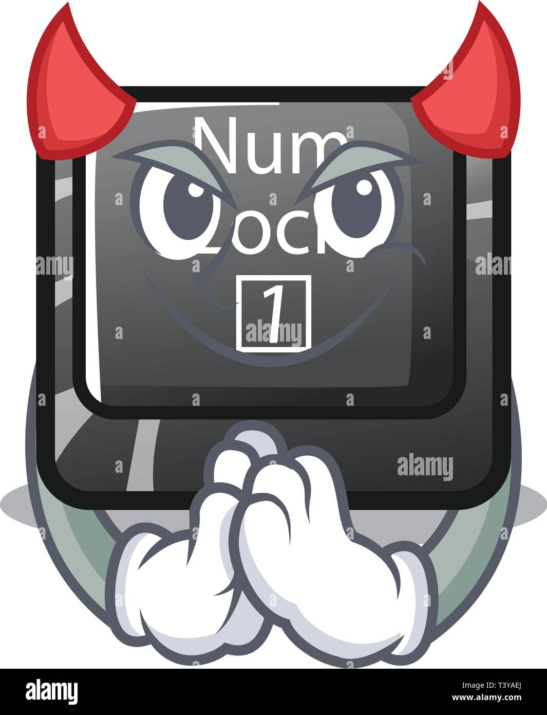 Devil num lock installed on cartoon computer Stock Vector Image & Art ...