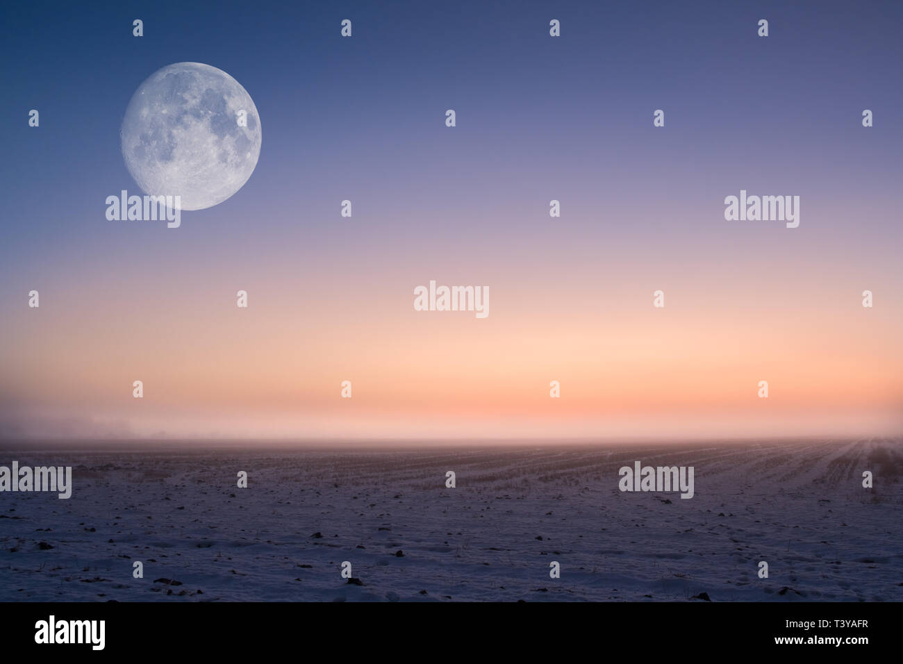 Moon light landscape hi-res stock photography and images - Alamy