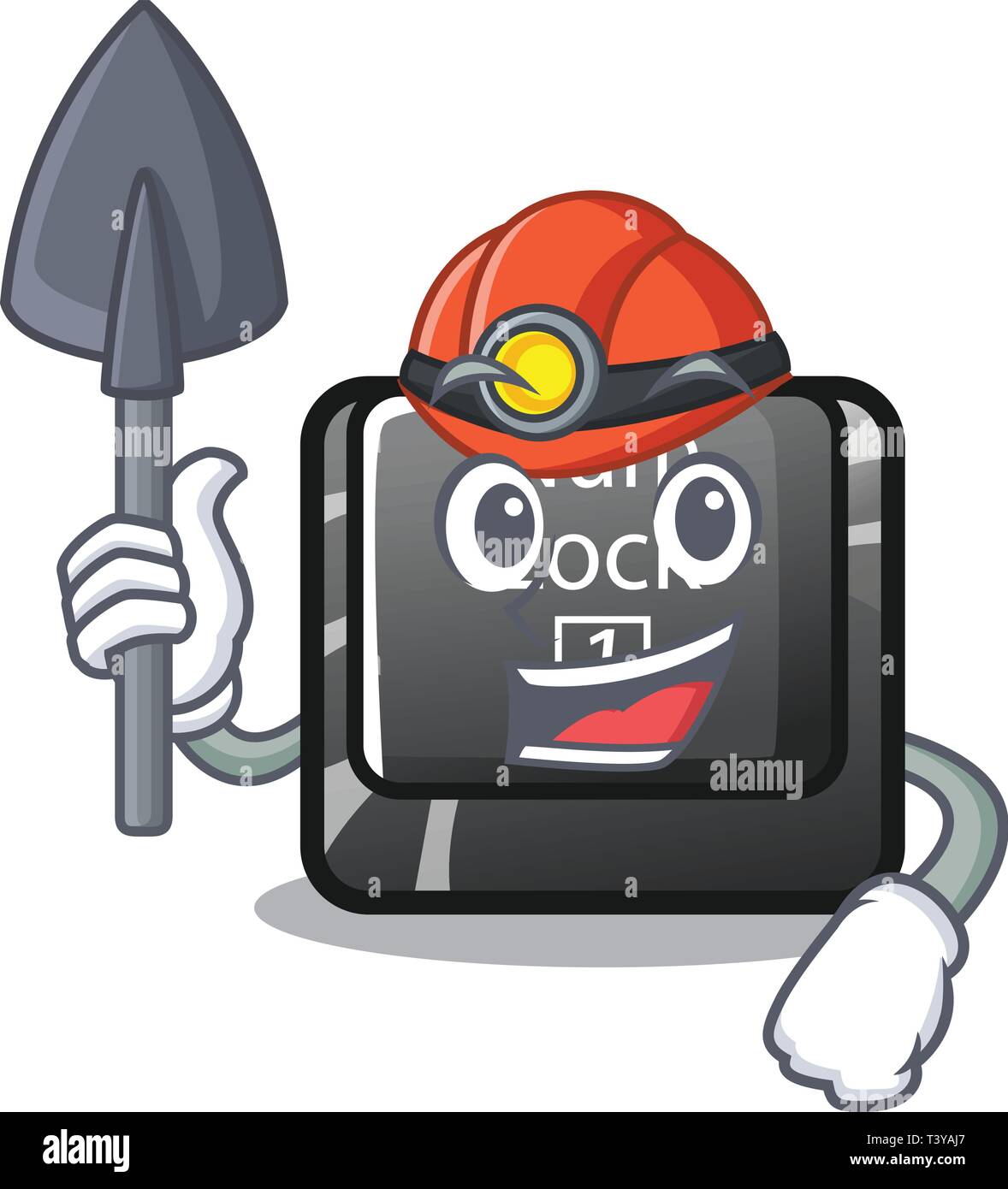 Miner num lock installed on cartoon computer Stock Vector Image & Art ...