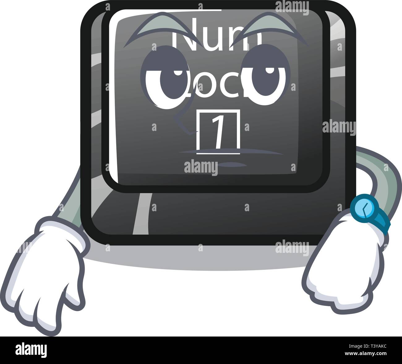 Waiting num lock on a keyboard mascot Stock Vector Image & Art - Alamy
