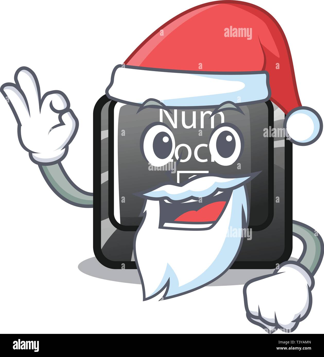 Santa num lock on a keyboard mascot Stock Vector Image & Art - Alamy