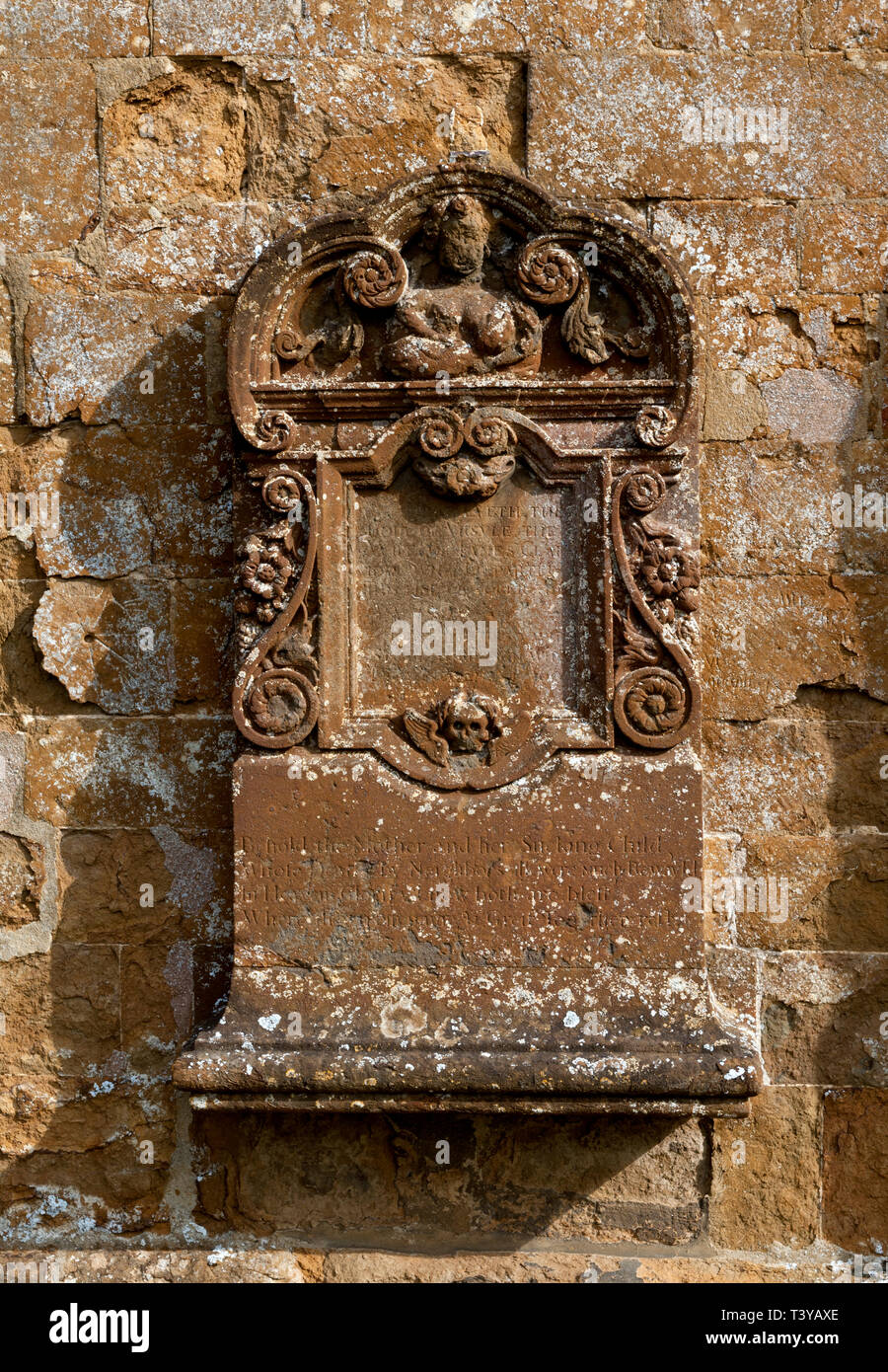 A memorial tablet on the outside of St. Etheldreda`s Church, Horley ...