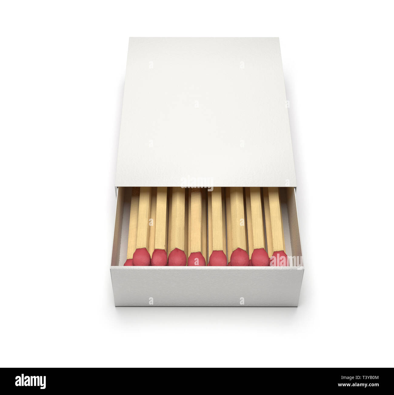 Box of matches. Blank package. 3d rendering illustration isolated on ...