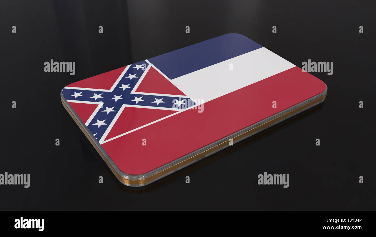 Mississippi Flag button series of the Unites States Stock Photo - Alamy