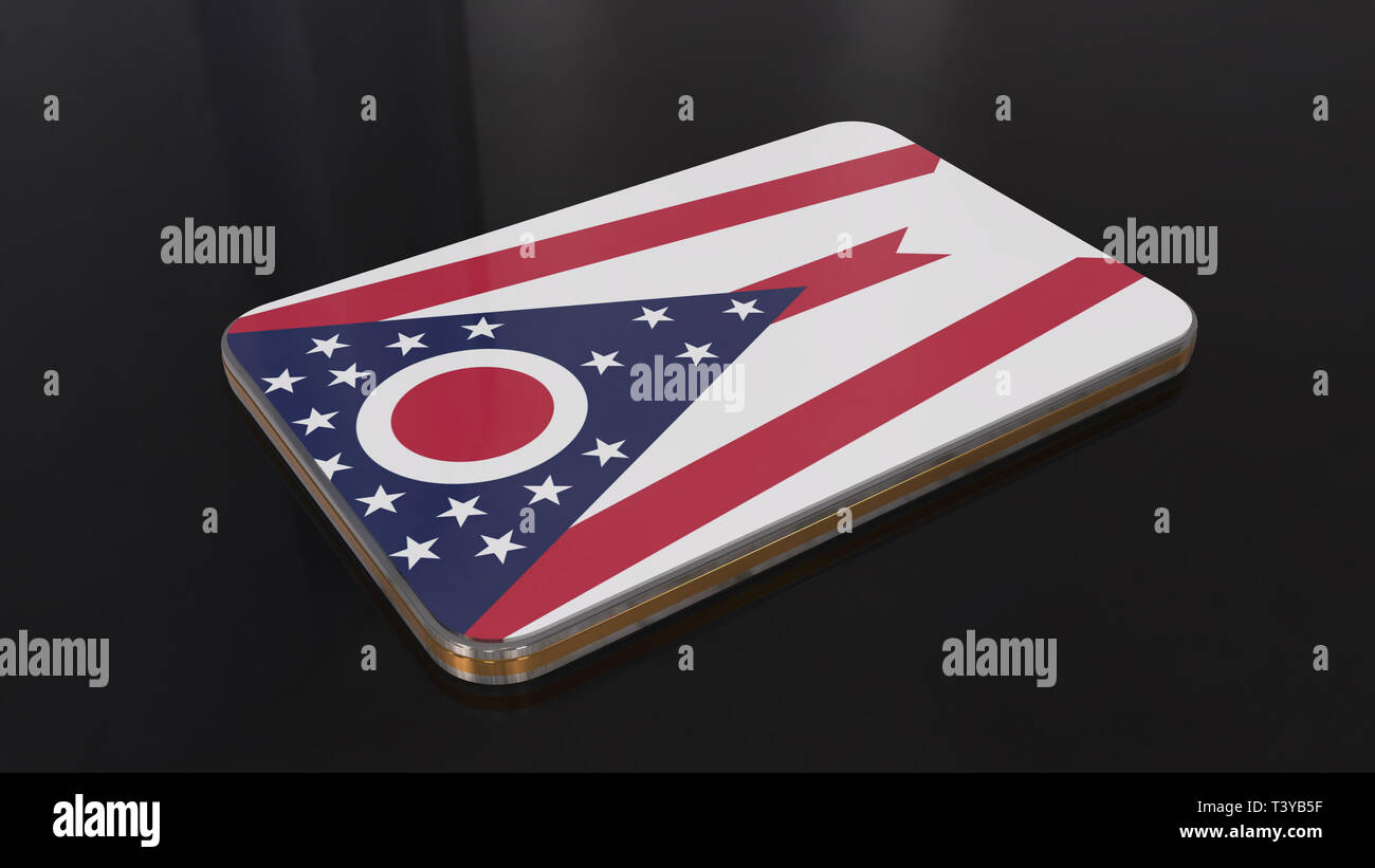 Ohio Flag button series of the Unites States Stock Photo - Alamy