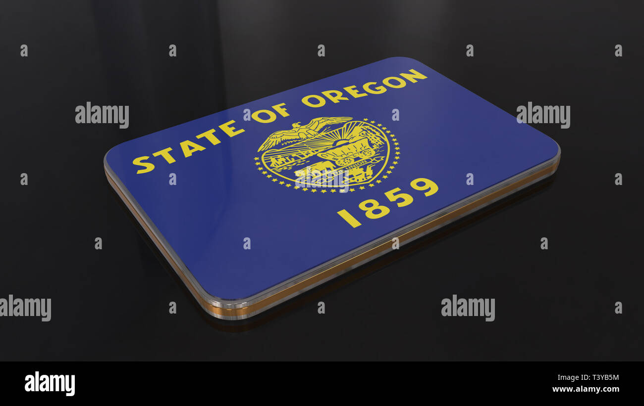 Oregon Flag button series of the Unites States Stock Photo - Alamy