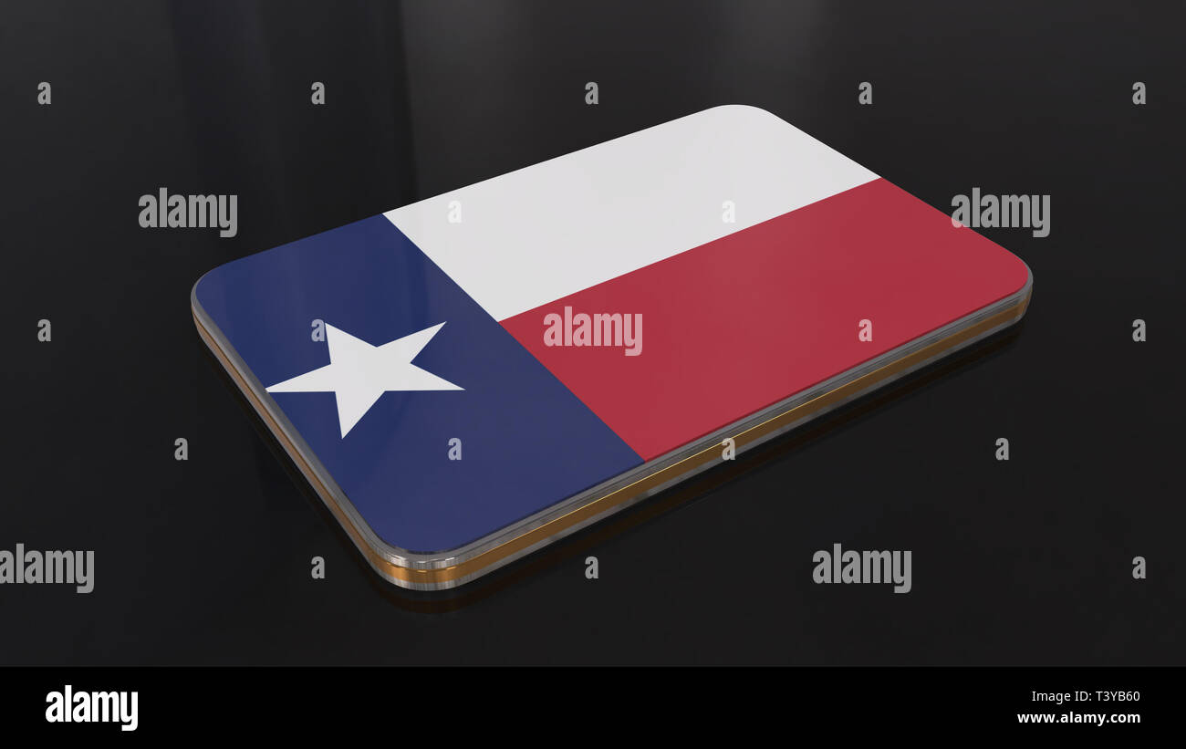 Texas flag icon button hi-res stock photography and images - Alamy