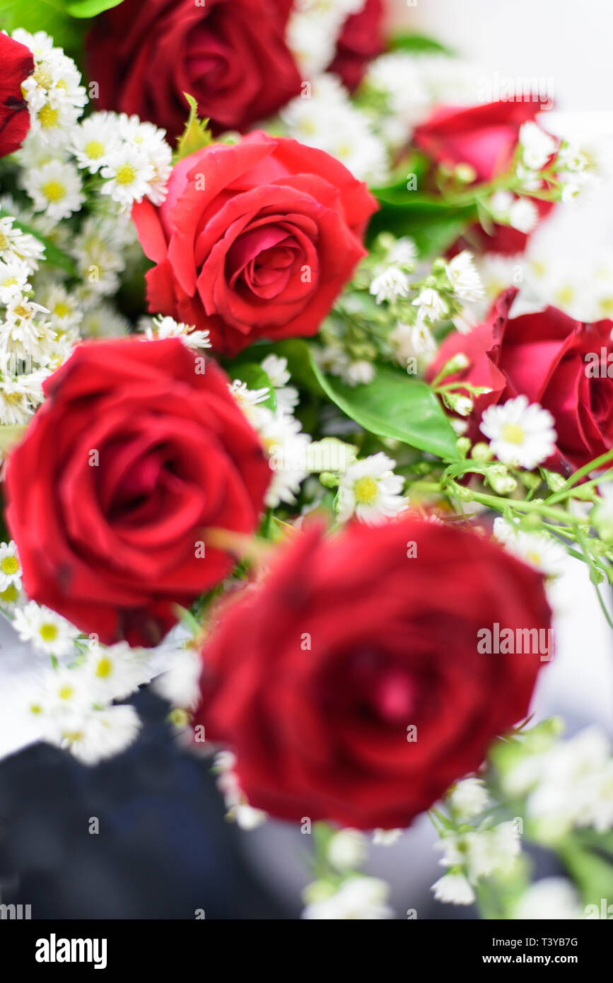 Red rose Flower bouquet Stock Photo - Alamy