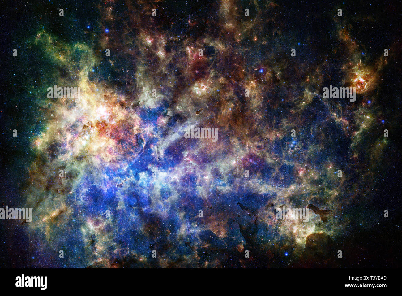 Awesome beautiful nebula somewhere in outer space. Elements of this ...